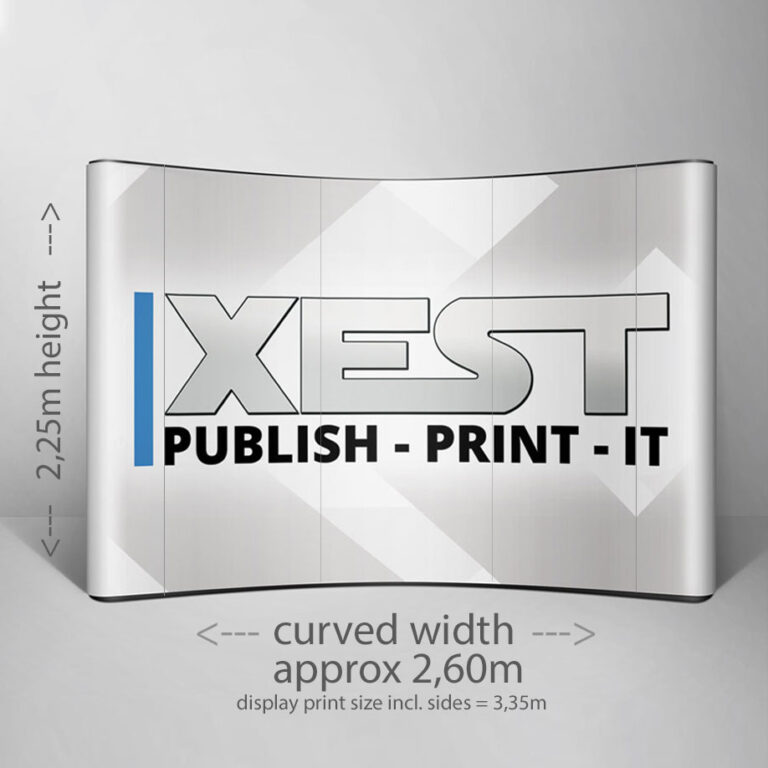 Curved Backdrop Wall Display (RENTAL) – XEST Express Order